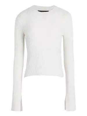Vero Moda Knitted Ribbed Crewneck Sweater - Ivory