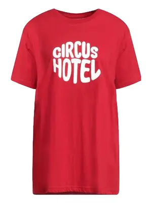CIRCUS HOTEL Logo-Print Cotton T-Shirt Red