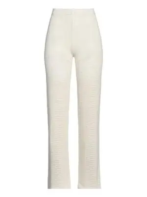 VICOLO Knitted Flared Pants - White