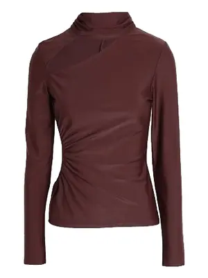 Topshop Turtleneck T-shirt - Brown