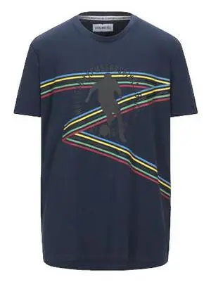 BIKKEMBERGS T-shirt Size Cotton, Elastane - Blue