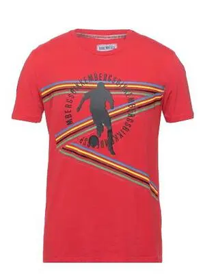 BIKKEMBERGS T-shirt Size Cotton, Elastane - Red