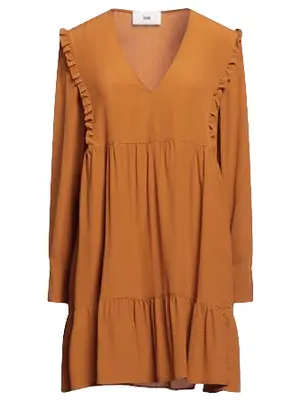 SOLOTRE SOLOTRE Mini Dress Camel