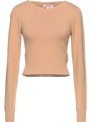 KONTATTO Sweater In Viscose And Polyamide Blend Beige