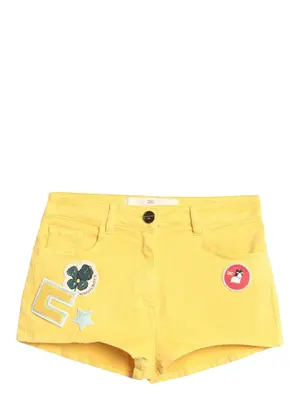 Elisabetta Franchi Denim Hot Pants - Yellow
