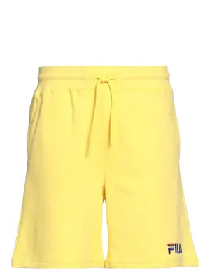 FILA Light Cotton Blend Bermuda Shorts - Yellow