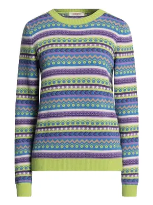 KONTATTO Multicolor Patterned Sweater - Green