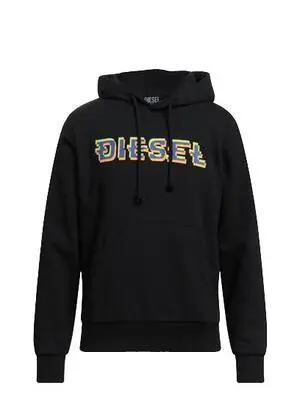 DIESEL Light Cotton-Polyester Sweatshirt Black