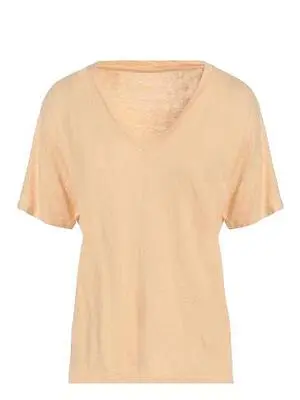Majestic Filatures T-shirt In Linen Jersey - Orange