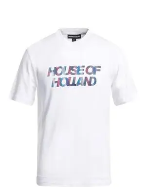 HOUSE OF HOLLAND T-shirt Size Cotton, Elastane - White