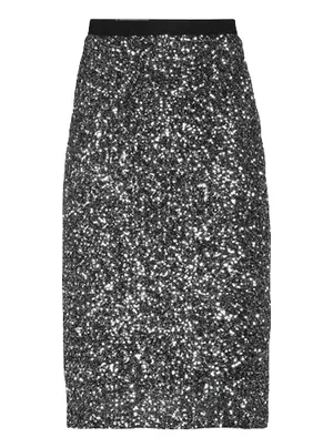 CARACTÈRE Midi Pencil Skirt Silver