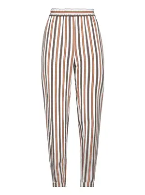 KAOS Striped Tapered Leg Pants - White