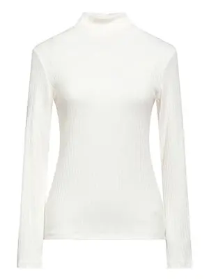 BERNA Turtleneck Top White