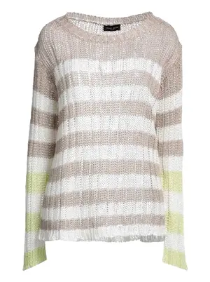 ROBERTO COLLINA ROBERTO COLLINA Striped Lightweight Knit Sweater Beige