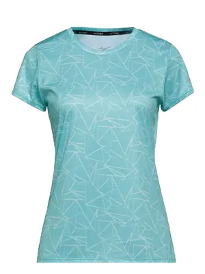 Mizuno T-Shirt With Geometric Print Blue