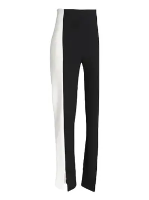 SIMONA CORSELLINI Crepe Straight-Leg Pants Black