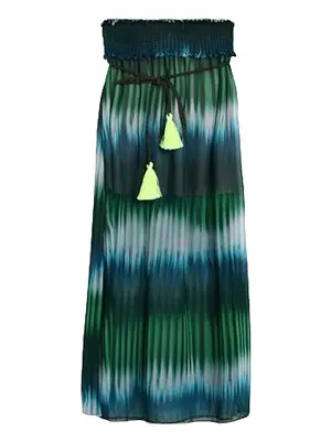 PEPITA PEPITA Flared Maxi Skirt Green