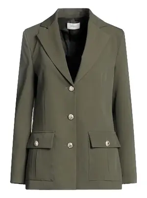 VICOLO VICOLO Single-Breasted Blazer Military Green