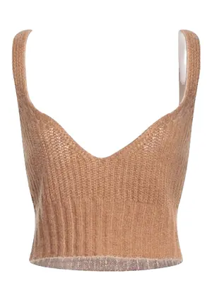 SFIZIO STUDIO SFIZIO STUDIO Knitted Crop Top Beige