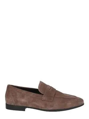 Geox Leather Penny Loafers - Grey