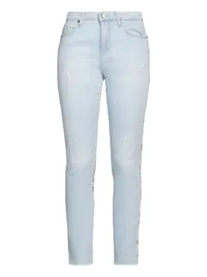 LIU •JO Denim Slim-leg Trousers - Blue
