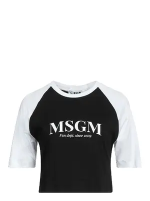 MSGM Cotton Jersey Tee - Black