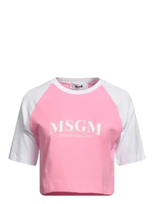 MSGM Cotton Jersey Tee - Pink