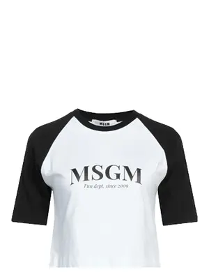 MSGM Cotton Jersey Tee - White