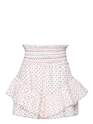 SOALLURE Polka-dot Mini Skirt - Red