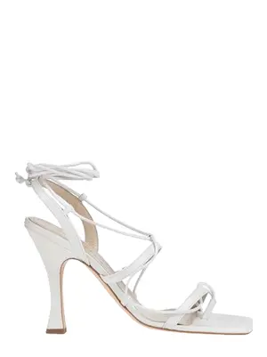 Mia Becar MIA BECAR Leather Thong Sandals White
