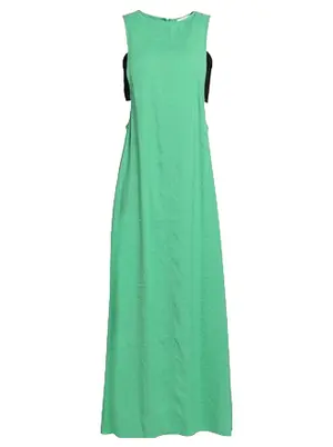 Topshop Contrast Tab Side Midi Dress - Green