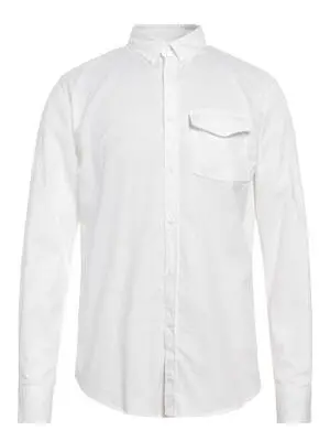 HANDPICKED Man Shirt White Size L Cotton
