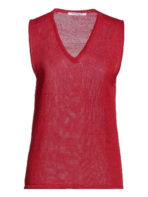 BELLWOOD BELLWOOD Linen Knit Top Red