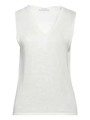 BELLWOOD BELLWOOD Linen Knit Top White
