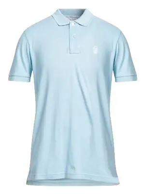 TRUSSARDI Polo Shirt Azure Size Cotton - Blue