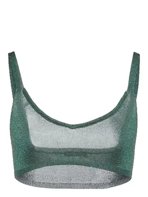 ANTONELLA RIZZA ANTONELLA RIZZA Knitted Crop Top Green