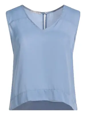 BIANCOGHIACCIO BIANCOGHIACCIO Satin Top Blue