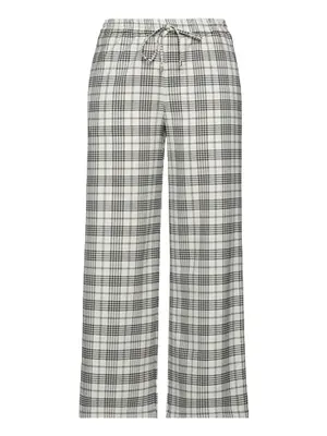VICOLO VICOLO Wide Leg Checked Chinos Beige