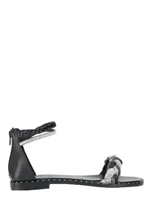 CAFÈNOIR Ankle Strap Sandals - Black