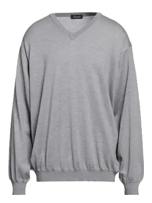 DRUMOHR Merino Wool V-neck Sweater - Grey