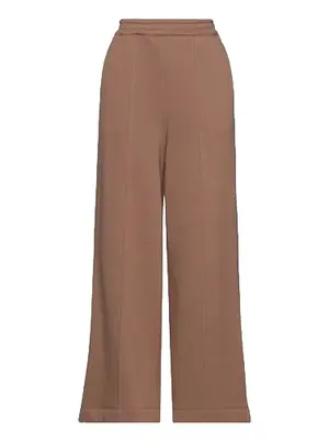 SOLOTRE Wide-leg Fleece Pants - Beige