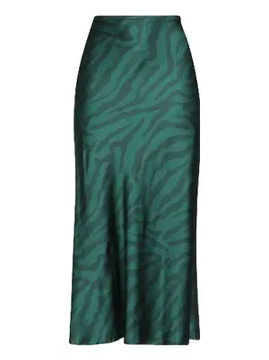 Andamane THE ANDAMANE Zebra-Print Maxi Skirt Green
