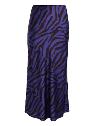 Andamane THE ANDAMANE Zebra-Print Maxi Skirt Purple