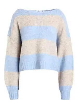 Only Striped Knit Sweater - Blue