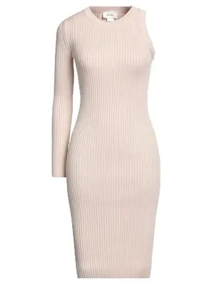 VICOLO Midi Knit Dress Beige
