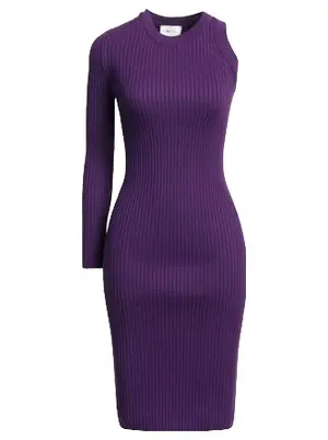VICOLO Midi Knit Dress Purple