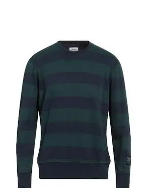 BERNA Cotton Striped Sweatshirt - Navy