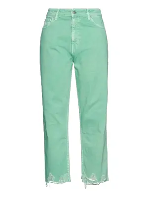 VICOLO Pastel Cotton Mom Jeans Green