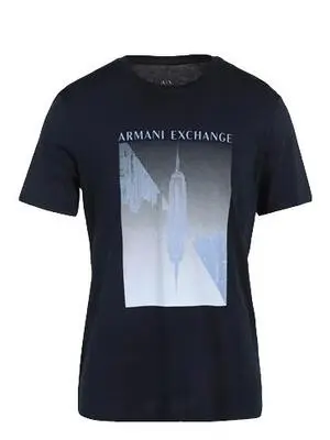 Armani Exchange Man T-shirt White Size Xs Cotton Blue