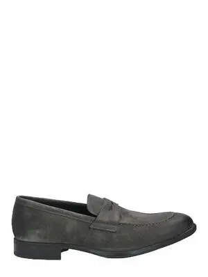 DOUCAL'S Leather Penny Loafers - Grey